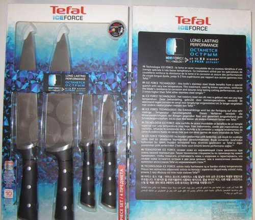 Кухонные ножи тефаль. 4 предмета tefal - новые