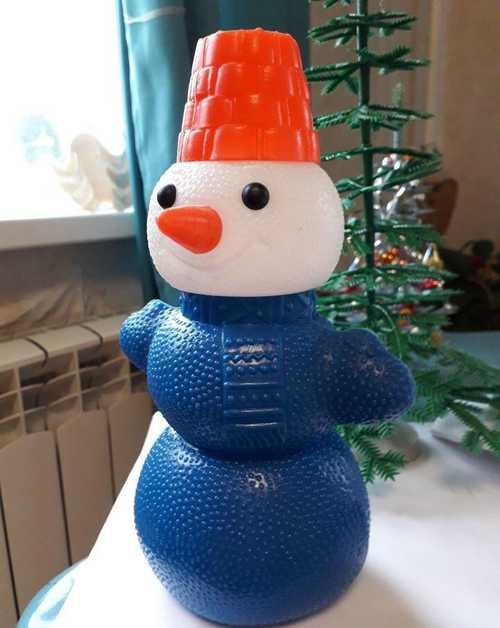 Снеговик игрушка пластмасса СССР