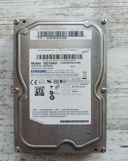 HDD Samsung 1,5 Tb HD154UI