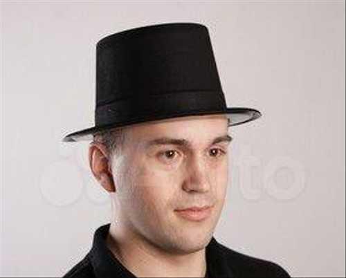 Карнавальная шляпа «Цилиндр», р-р 56, цвет чёрный