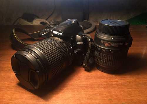 Nikon d3000 с 2 объективами