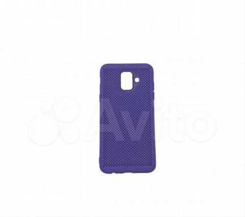 Чехол для Samsung A6 (2018) фиолетовый с перфораци
