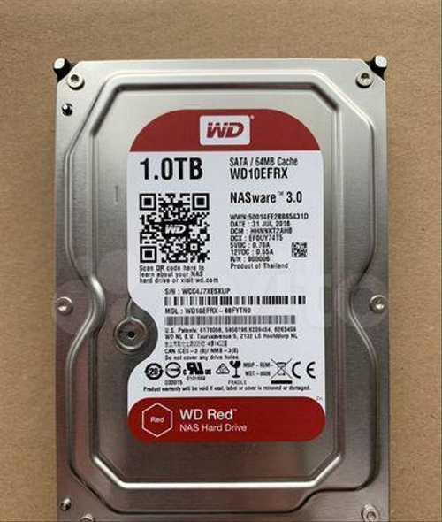 HDD 1TB WD Red (без битых секторов)