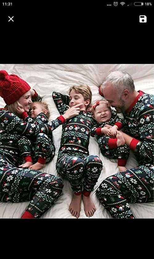 Новогодние пижамы family look