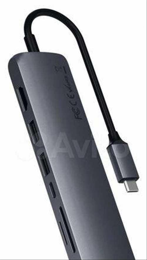 Хаб Satechi USB-C Slim Multi-Port Adapter ST-ucsma3M (Space Grey)