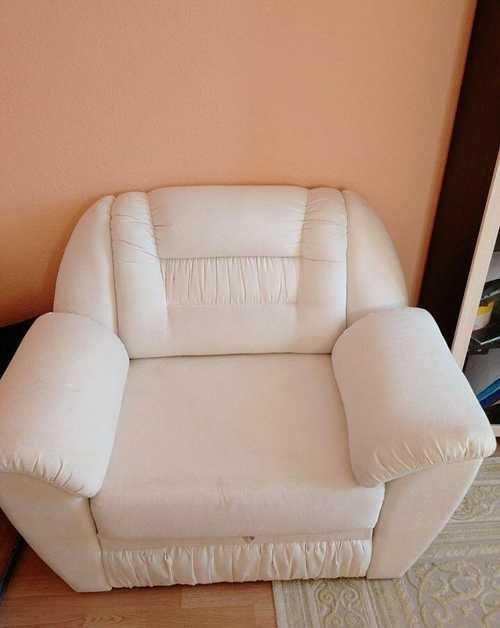 Кресло-кровать из эко-замши