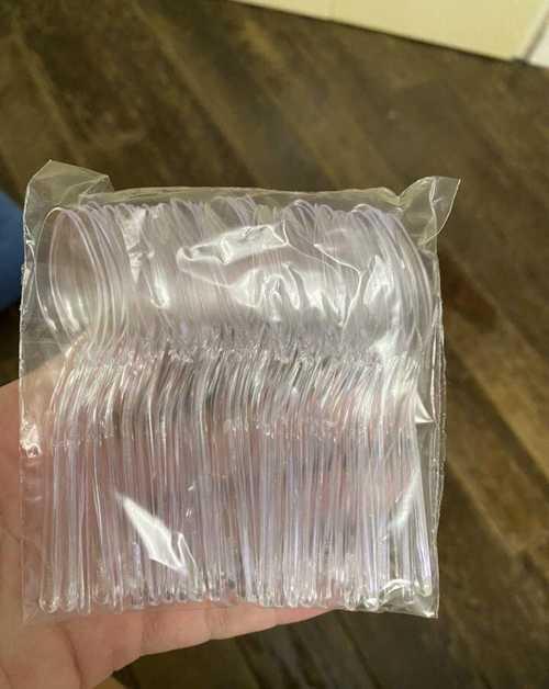 Мини- ложка пластиковая фуршетная коробками