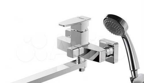 Смеситель для ванны с душем Bravat riffle длинный нос F672106C-LB