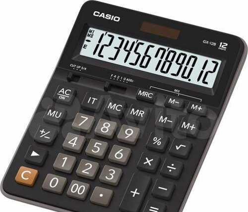Калькулятор настольный Casio полноразмерный, бухгалтерский, 12 разрядов (GX-12B)