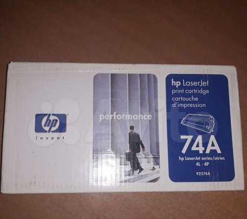 Картридж HP 74A,новый оригинал