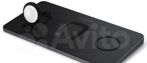 Беспроводное зарядное устройство Satechi Trio Wireless Charging Pad ST-X3twcpm (Black)
