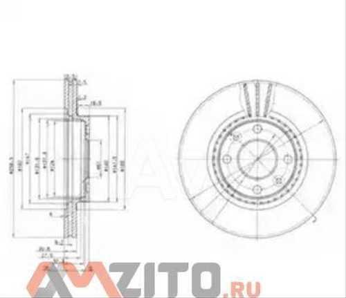 Delphi BG2625 диск тормозной renault logan/sandero