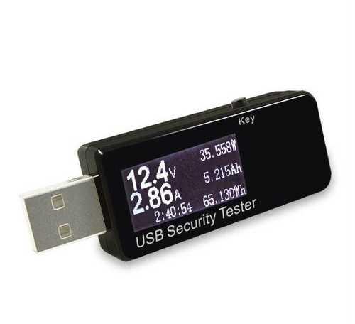 10743 Тестер USB Juwei J7-t, 3-30 В, 0-5.1 А (черн