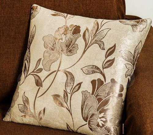 Чехол для декоративной подушки Бронзовый цветок 43