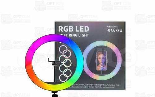 Кольцевая LED-RGB лампа MJ33 (33см - цветная)