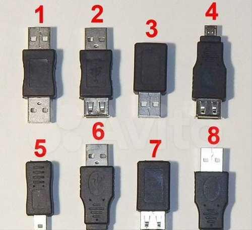 Переходники USB, Micro USB, Mini USB