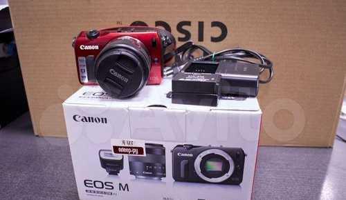 Фотоаппарат Canon EOS M red kit 15-45
