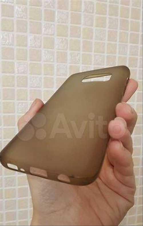 Чехол-накладка Samsung Galaxy S7 (серый, силикон)