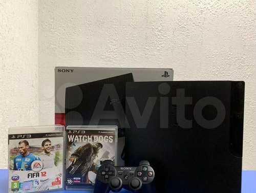 PS3 Slim 3008B 320GB + 2 игры в подарок