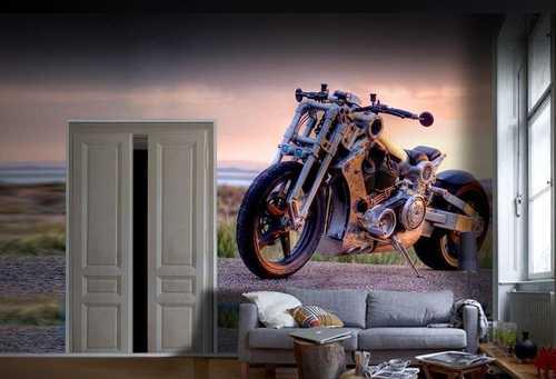 Картина на стену "Мотоцикл", мото роспись