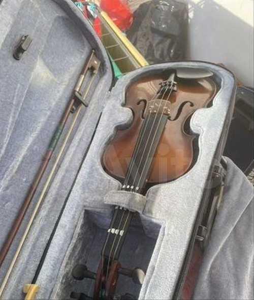 Скрипка 1 4 детская с футляром и мостиком в компле