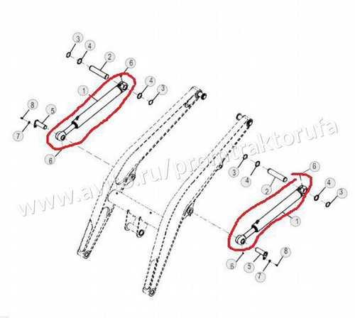 Гидроцилиндр подъема стрелы John Deere AH216775