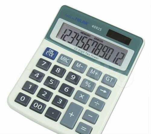 Калькулятор полноразмерный Milan настольный, 12 разрядов, блистер (40925BL)