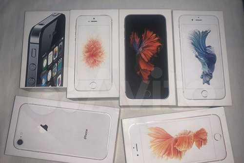 Оригинальные коробки Apple (4s, SE, 6S, 8)