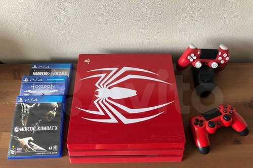 PS4 PRO 1tb (лимитка Spider-Man edition)