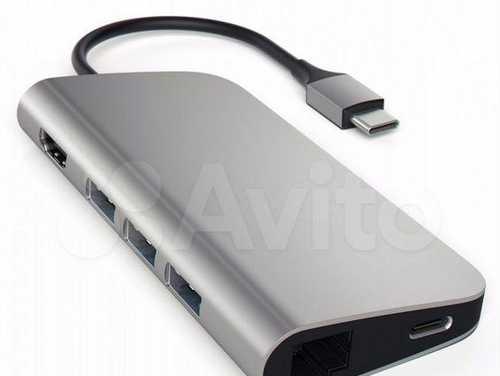 Мультипереходник Satechi Aluminum Type-C Multi-Port Adapter (Space Grey)