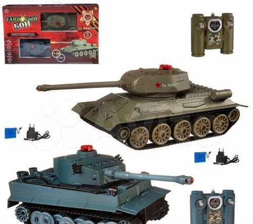 Танковый бой на радиоуправлении, в наборе: 2 танка Т-34 и &ampquotТигр&ampquot C-00135(508-T)