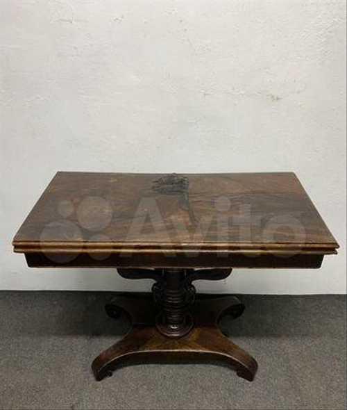 Старинный ломберный стол 98 см