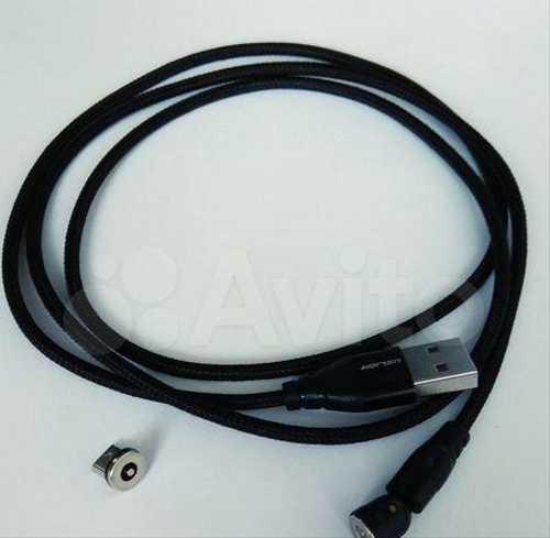 Магнитный кабель micro usb 1м в оплётке