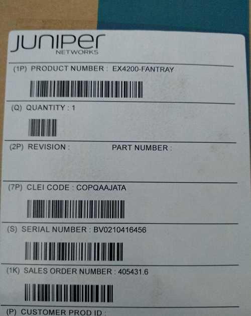 Модуль охлаждения Juniper EX4200-fantray