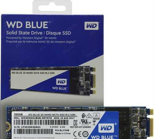 SSD диск WD Blue WDS500G2B0B 500гб Новый