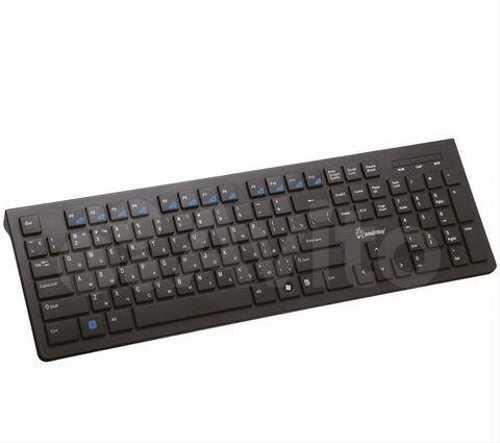 Клавиатура "Smartbuy Slim 206", USB, проводная, мультимедийная, черная