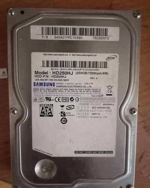 Жесткий диск Самсунг HDD Samsung 250 Gb 3.5