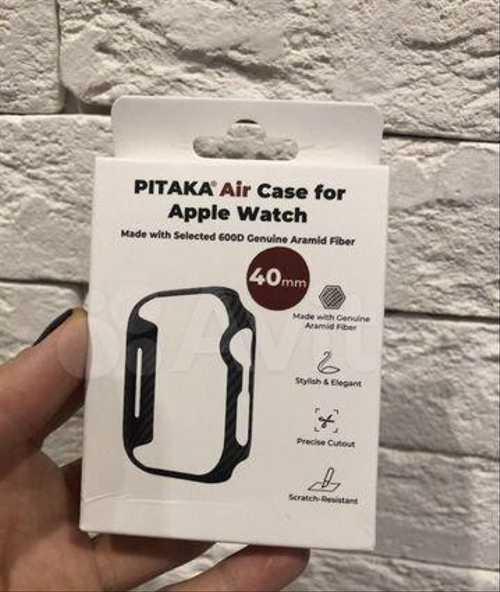 Чехол pitaka Air Case для Apple Watch 40мм, чёрно
