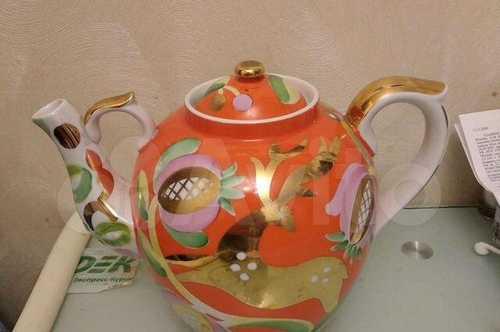Заварочный чайник Золотой Олень фарфор Дулево 60х