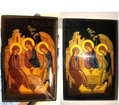 Новая лаковая шкатулка Троица, авт.Терентьев. СССР