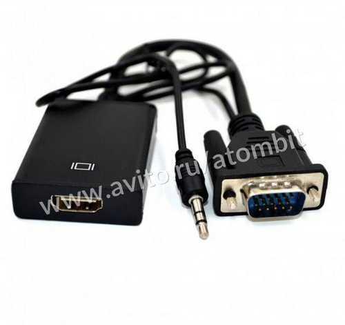 Конвертер VGA + Jack-3,5 ) hdmi USB5V M2 0,2 м