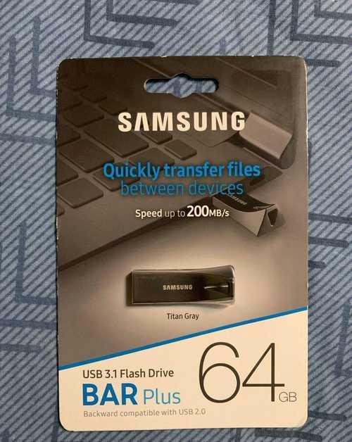Флэш карта Samsung Bar Plus 64GB