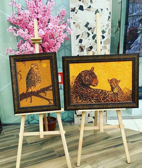 Картины из натурального Янтаря