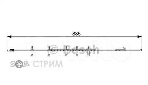 Bosch 1987473015 Датчик износа торм. колодок 885 mm