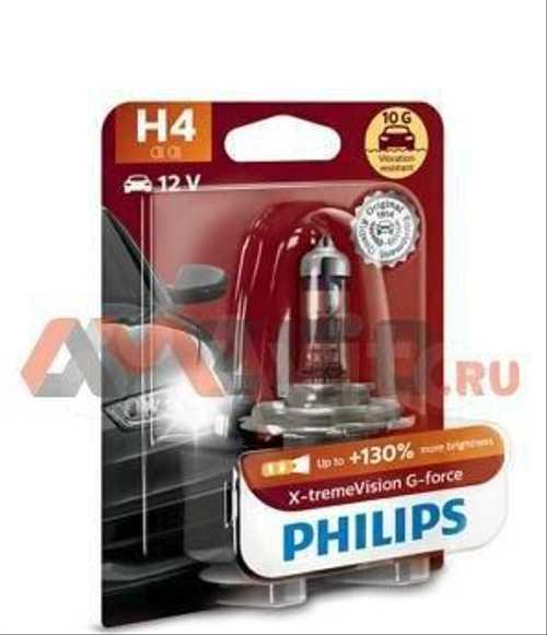 Philips 12342xvgb1 лампа h4 x-treme vision g-force