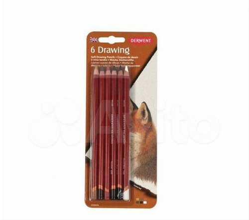 Карандаши цветные Derwent Derwent Drawing, 6 цветов, в блистере (700476)