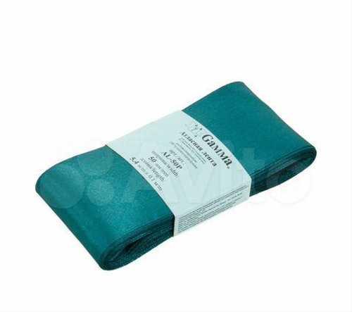 Лента атласная Gamma 50 мм, 5,4 м, № 092, цвет темно-зеленый (AL-50P)
