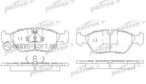Patron PBP256 Колодки тормозные дисковые передн BMW 3 86-92, 3 кабрио 88-91, 5 81-87, 6 76-90, ferrari 208/308 82-89, 328 GTB 85-89, 328 GTS 85-89, mo