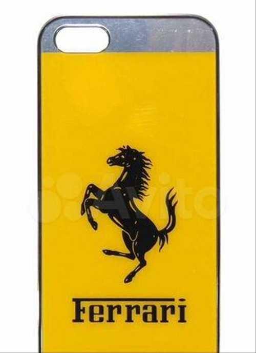 Чехол-накладка для iPhone 5\5S\SE 003346 ferrari желтый