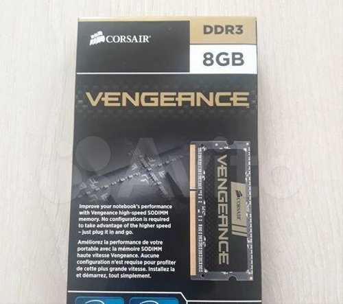 Модуль памяти, SO-dimm, corsair Vengeance 2x 4гб